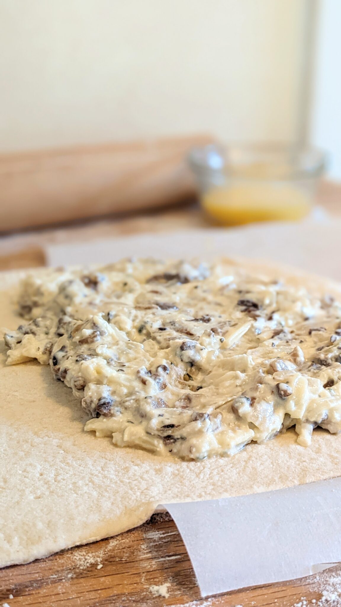 Mushroom and Onion Ricotta Calzone - Embracing The Home