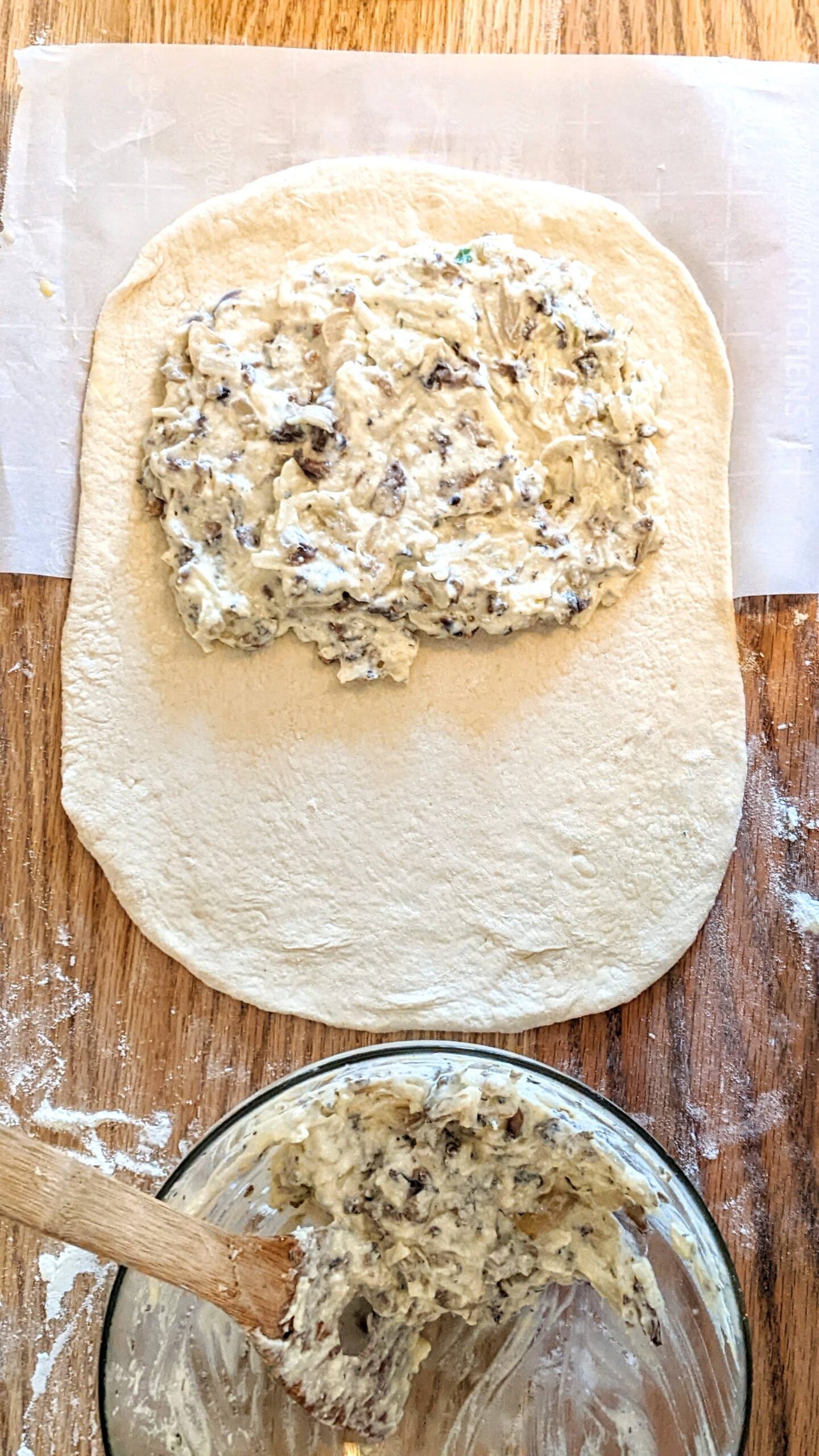 Mushroom and Onion Ricotta Calzone - Embracing The Home
